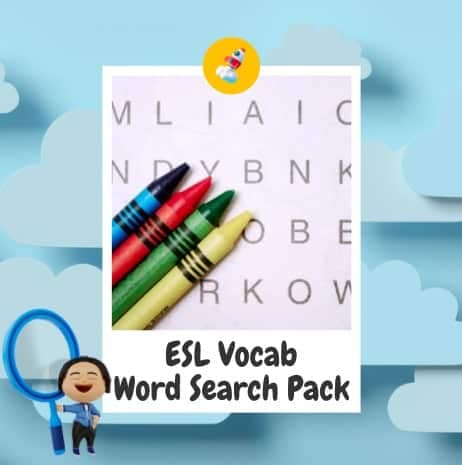 ESL Vocabulary Word Search Pack - Going Up ESL